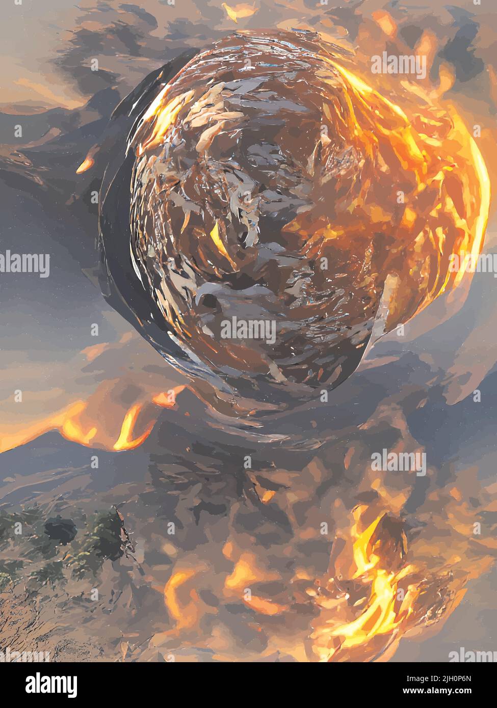 lost planet earth is burning Stock Vector Image & Art - Alamy