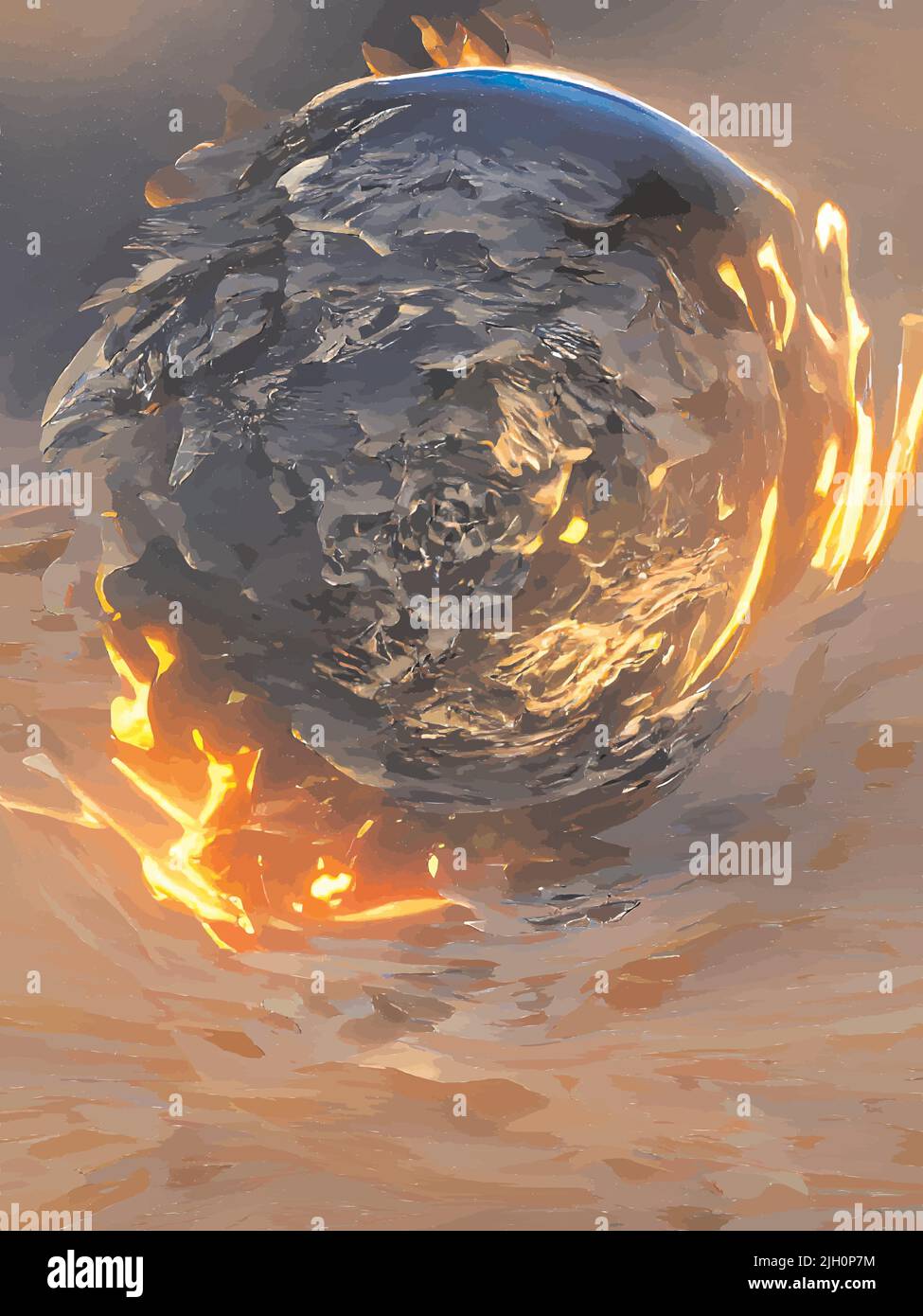 lost planet earth is burning Stock Vector Image & Art - Alamy