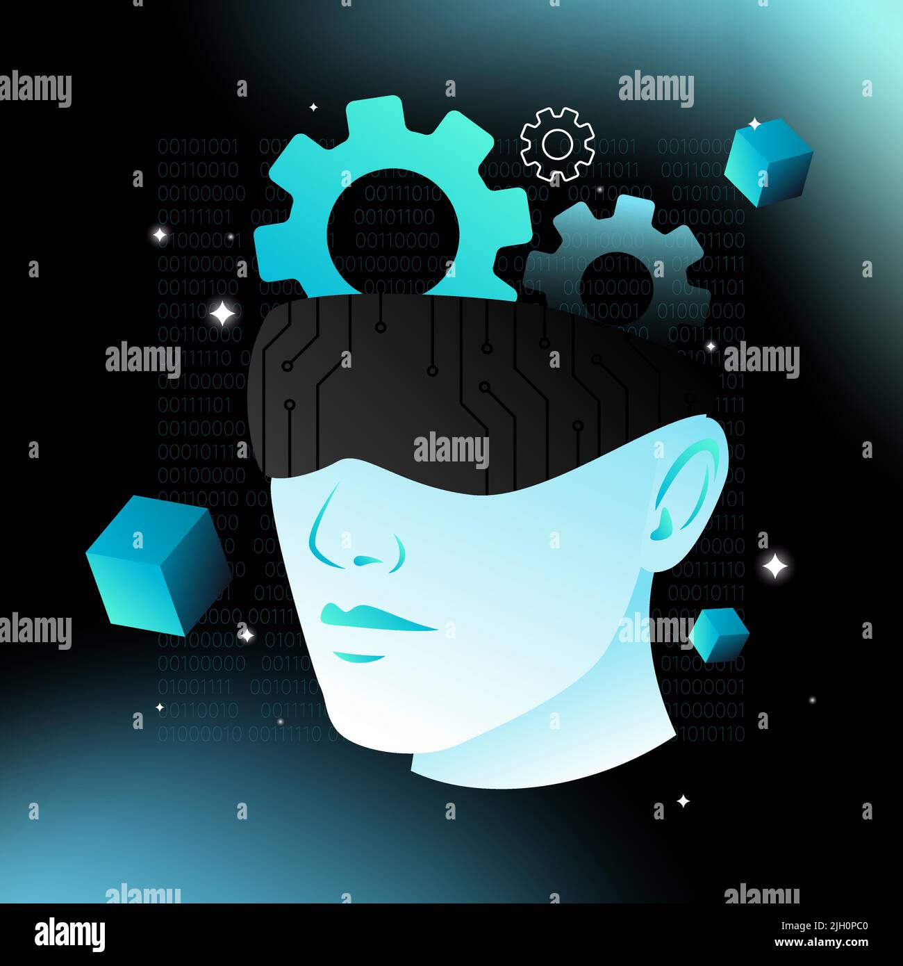 Artificial Intelligence, Machine Learning Isometric Illustration ... Artificial Intelligence, Machine Learning Isometric Illustration ...