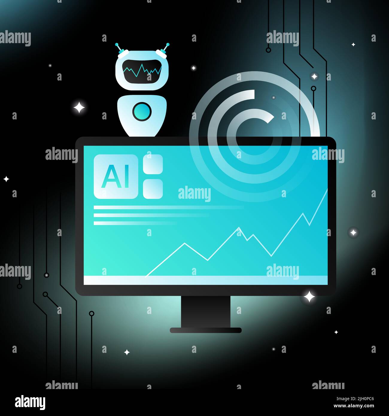 Neural network app Stock Vector Images - Alamy