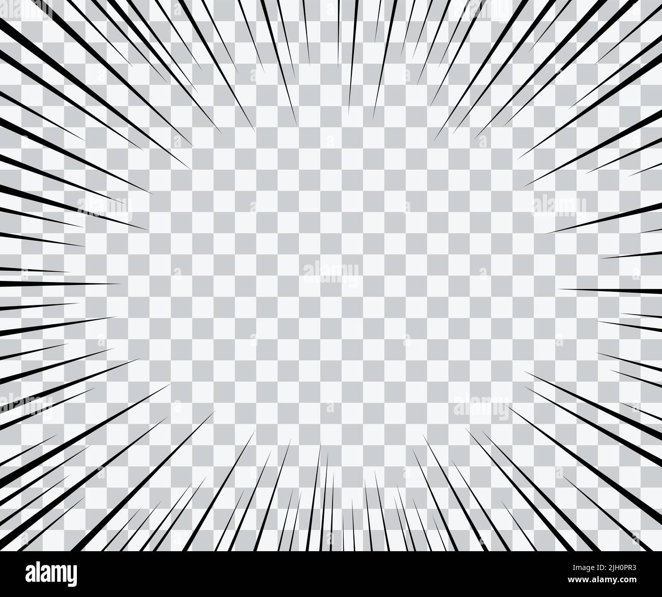 Manga speed burst frame. Radial anime speed lines. Crash zoom effect ...