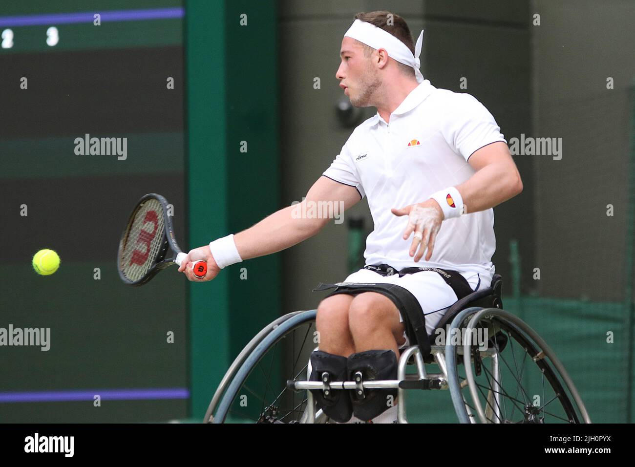 Alfie Hewett of Great Britain in the singles wheelchair tennis ...