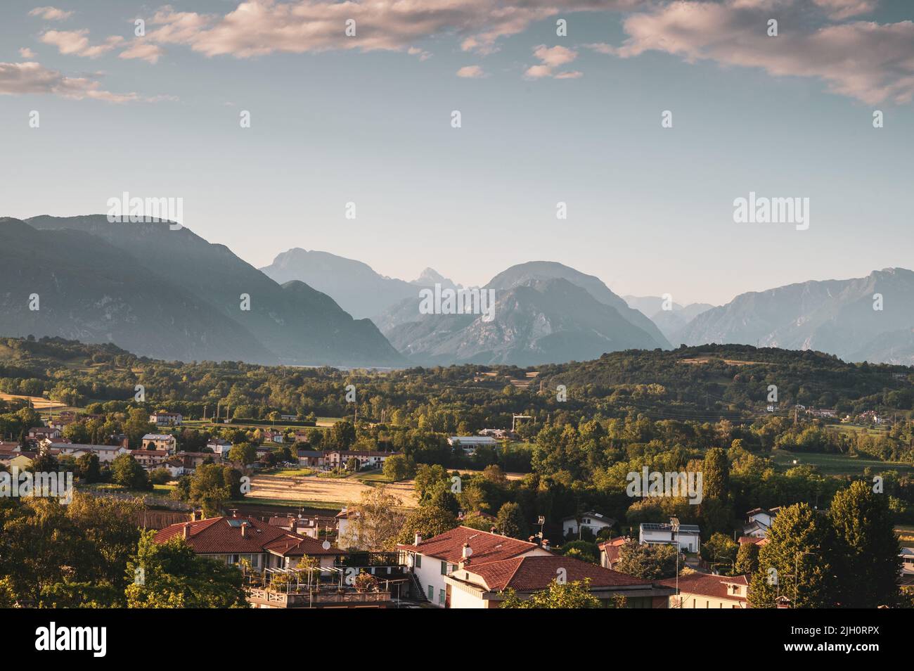 beautiful views of the village of san daniele del friuli in the ...