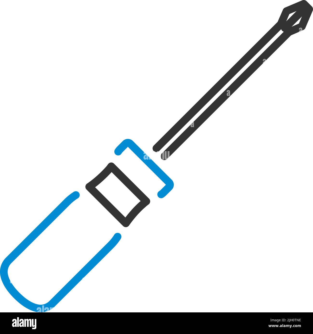 Screwdriver Icon. Editable Bold Outline With Color Fill Design. Vector ...