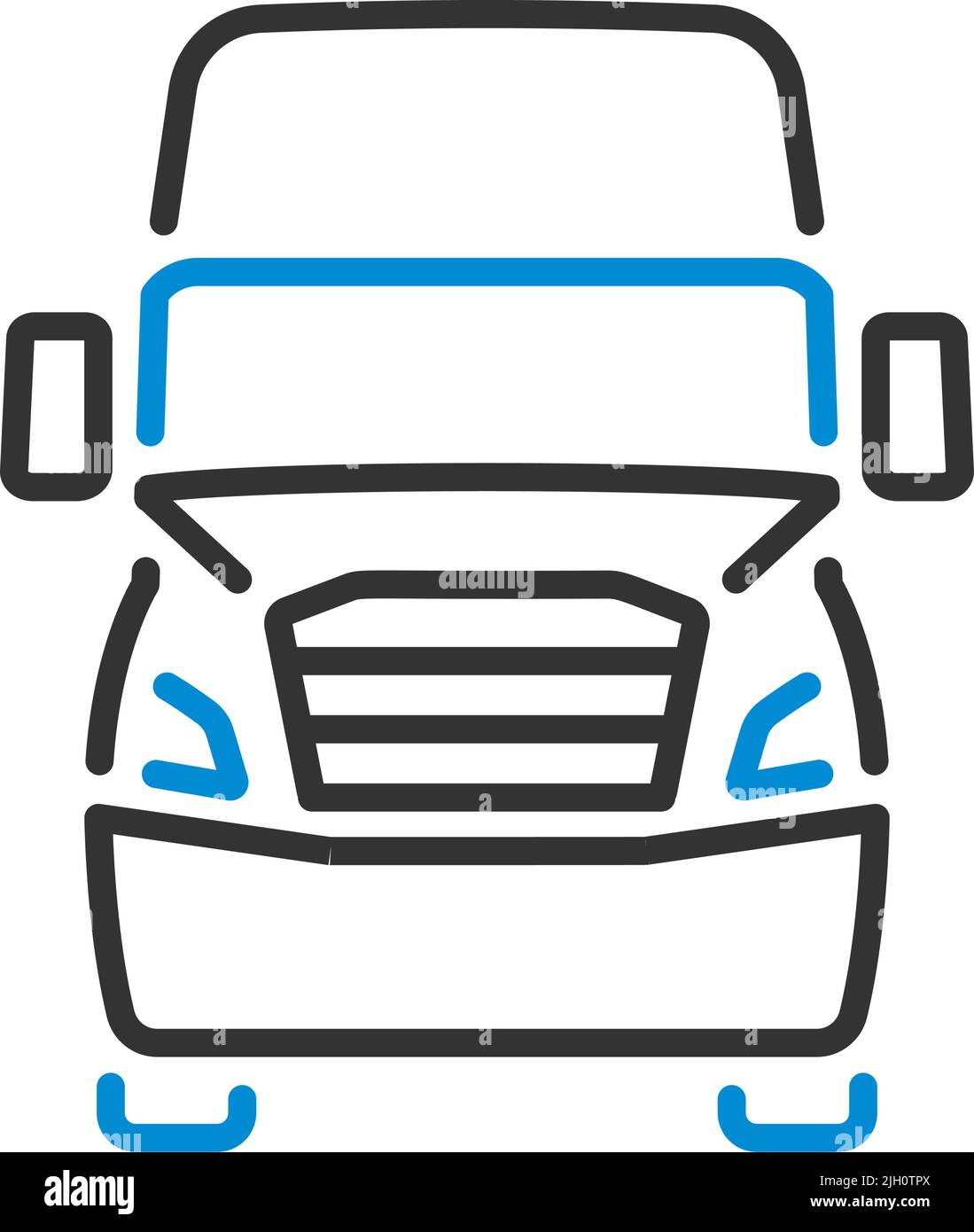 Truck Icon. Editable Bold Outline With Color Fill Design. Vector ...