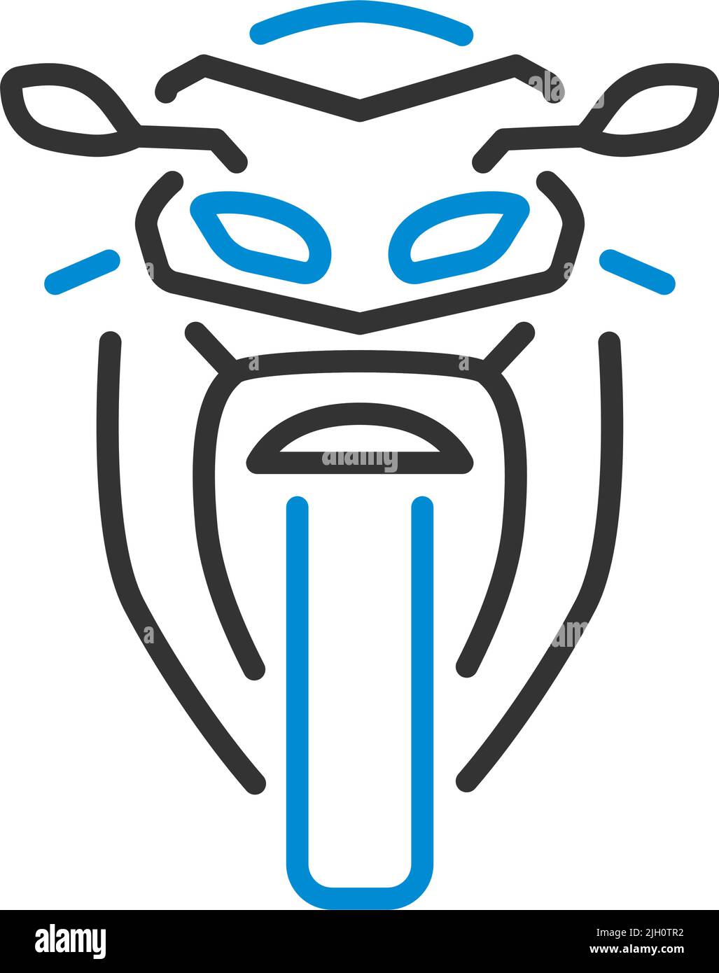 Motorcycle Icon. Editable Bold Outline With Color Fill Design. Vector ...