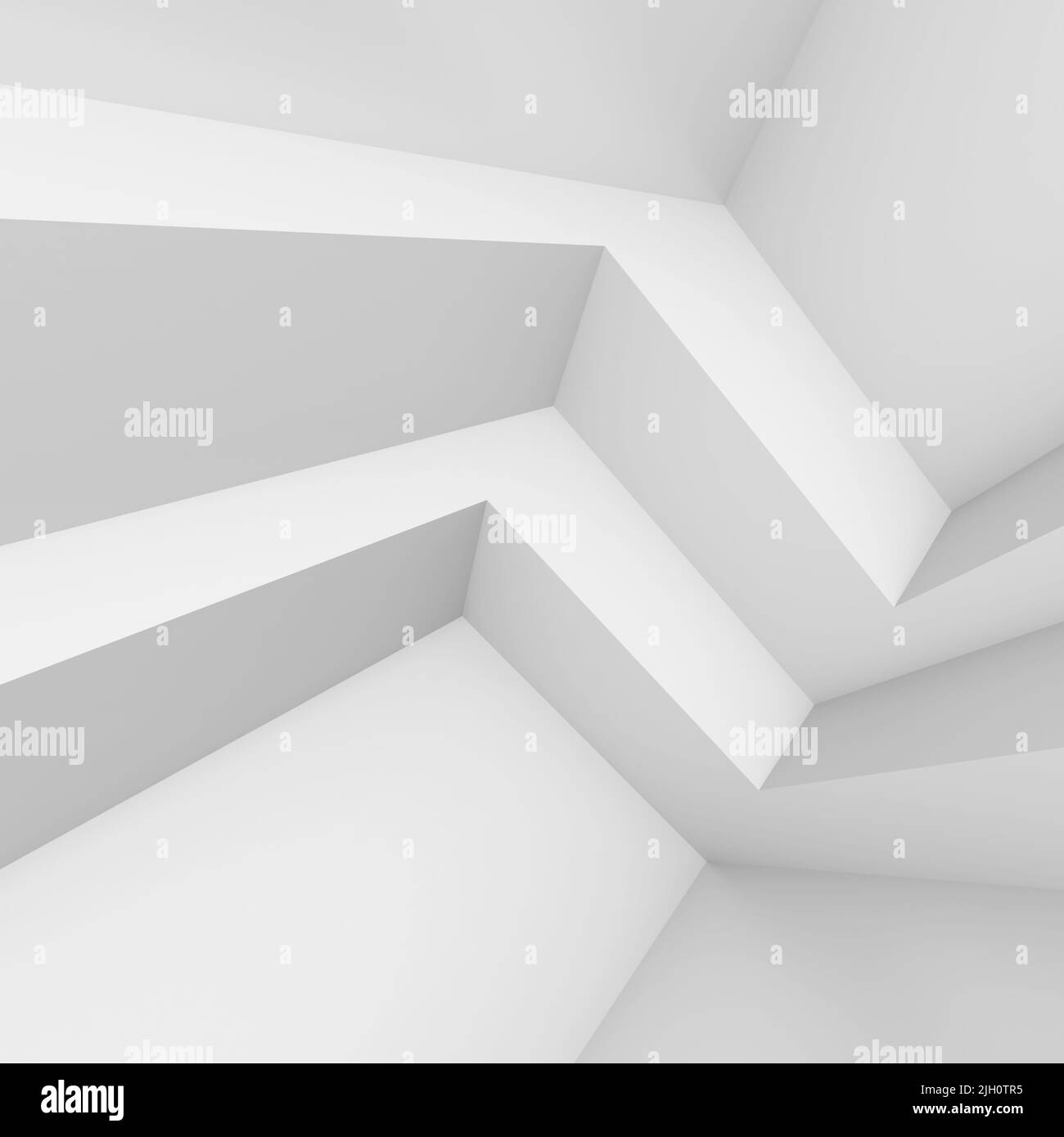 3d Illustration of White Modern Architecture Background. Abstract ...