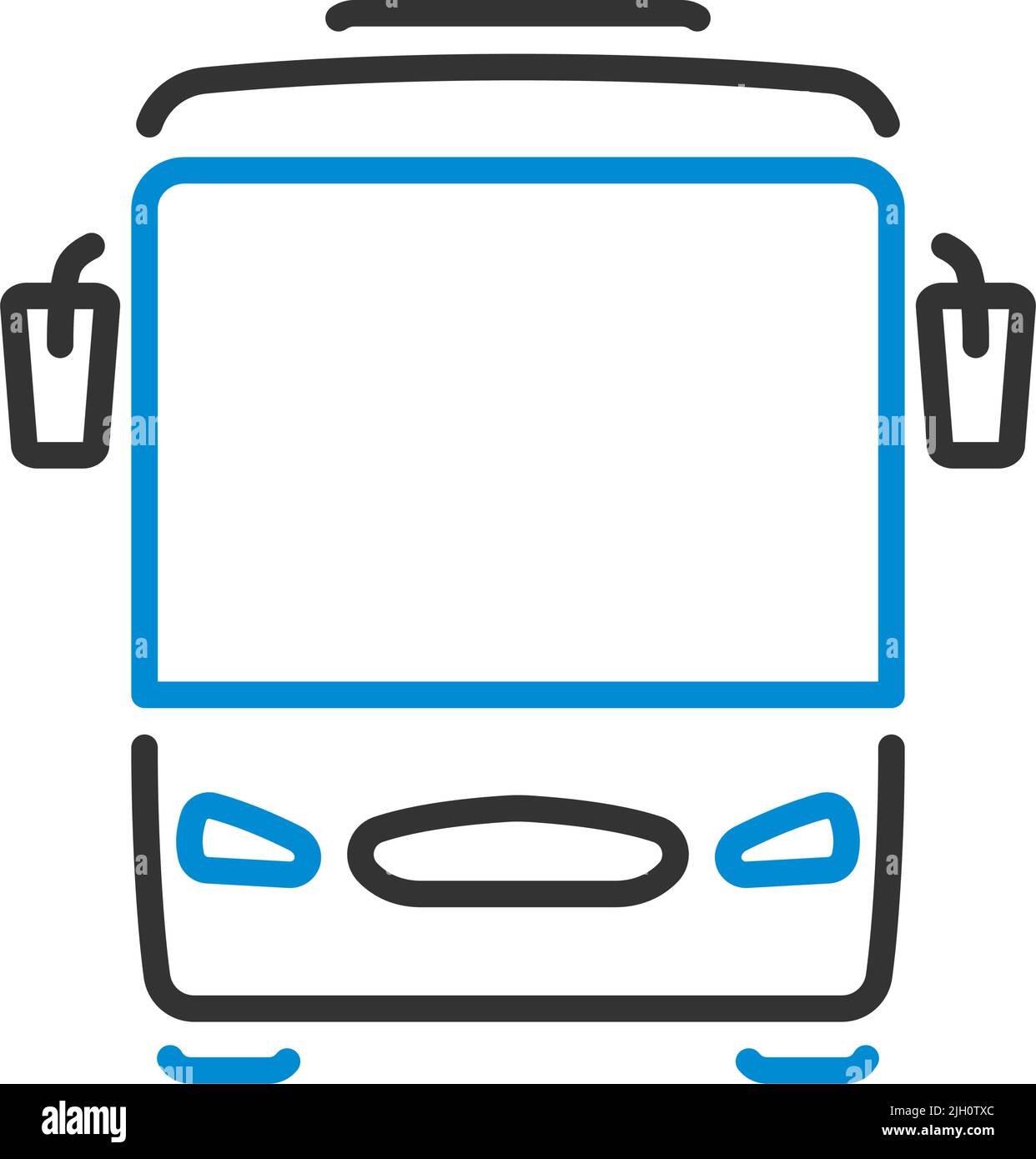 Tourist Bus Icon. Editable Bold Outline With Color Fill Design. Vector ...