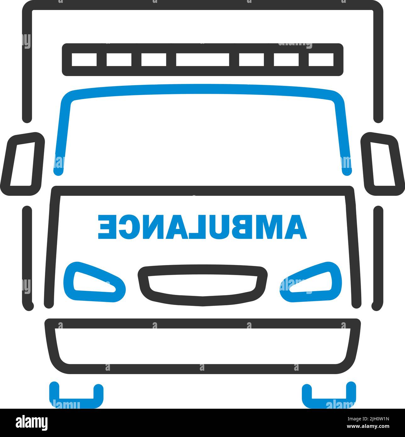 Ambulance Icon. Editable Bold Outline With Color Fill Design. Vector ...