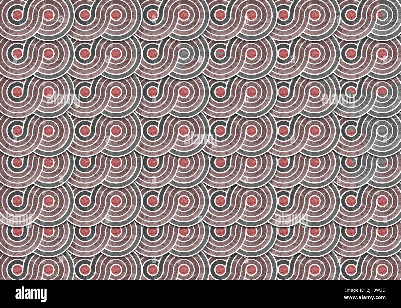 seamless pattern circles wallpaper. 3d mural art background decor Stock ...