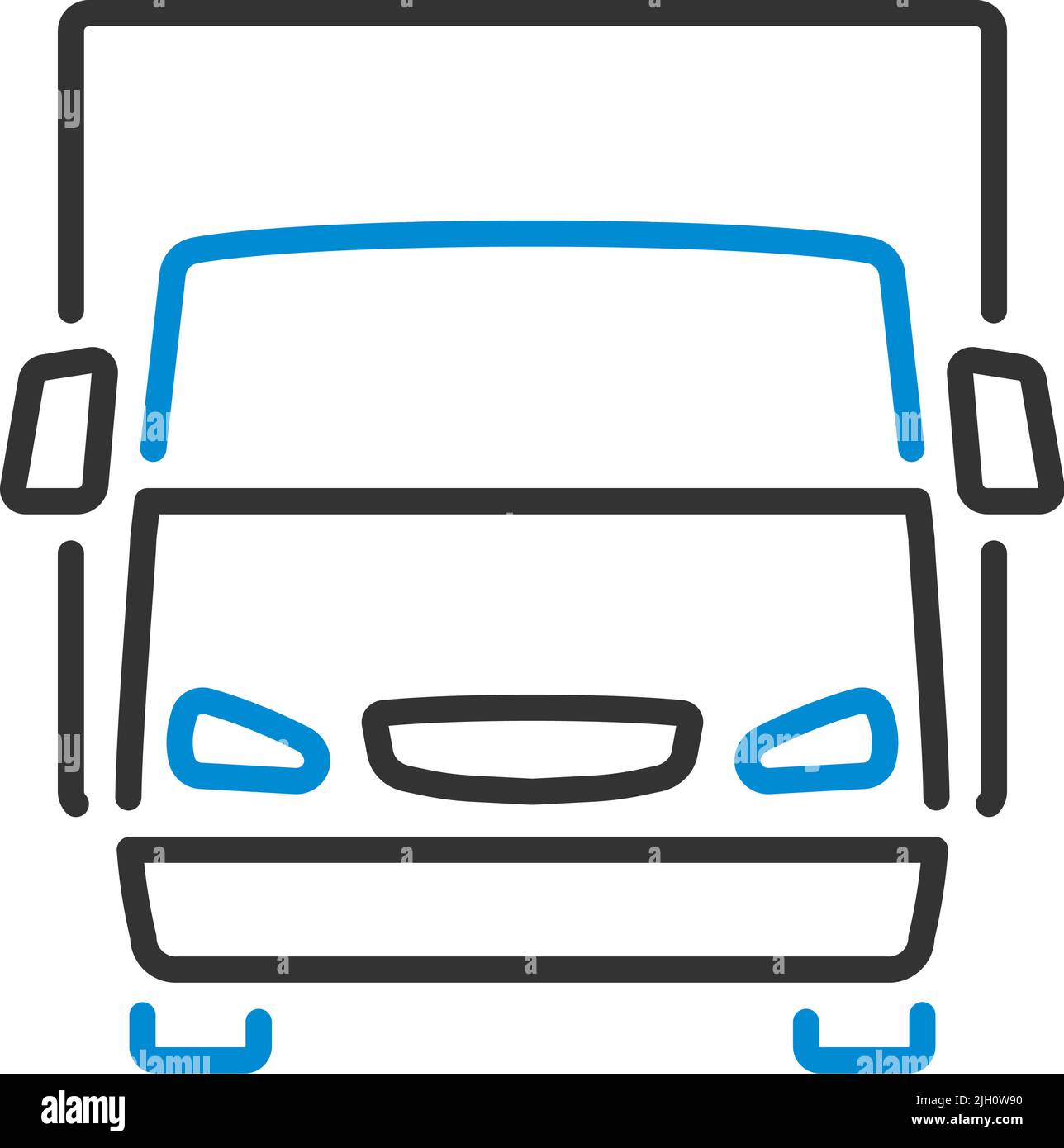Van Truck Icon. Editable Bold Outline With Color Fill Design. Vector ...