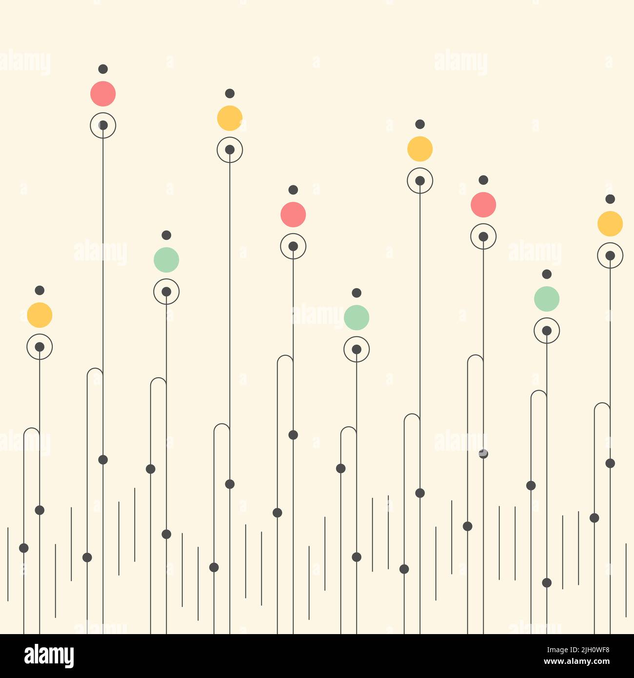 Seamless Flower and Seed Pattern. Abstract Geometric Background. Vector ...