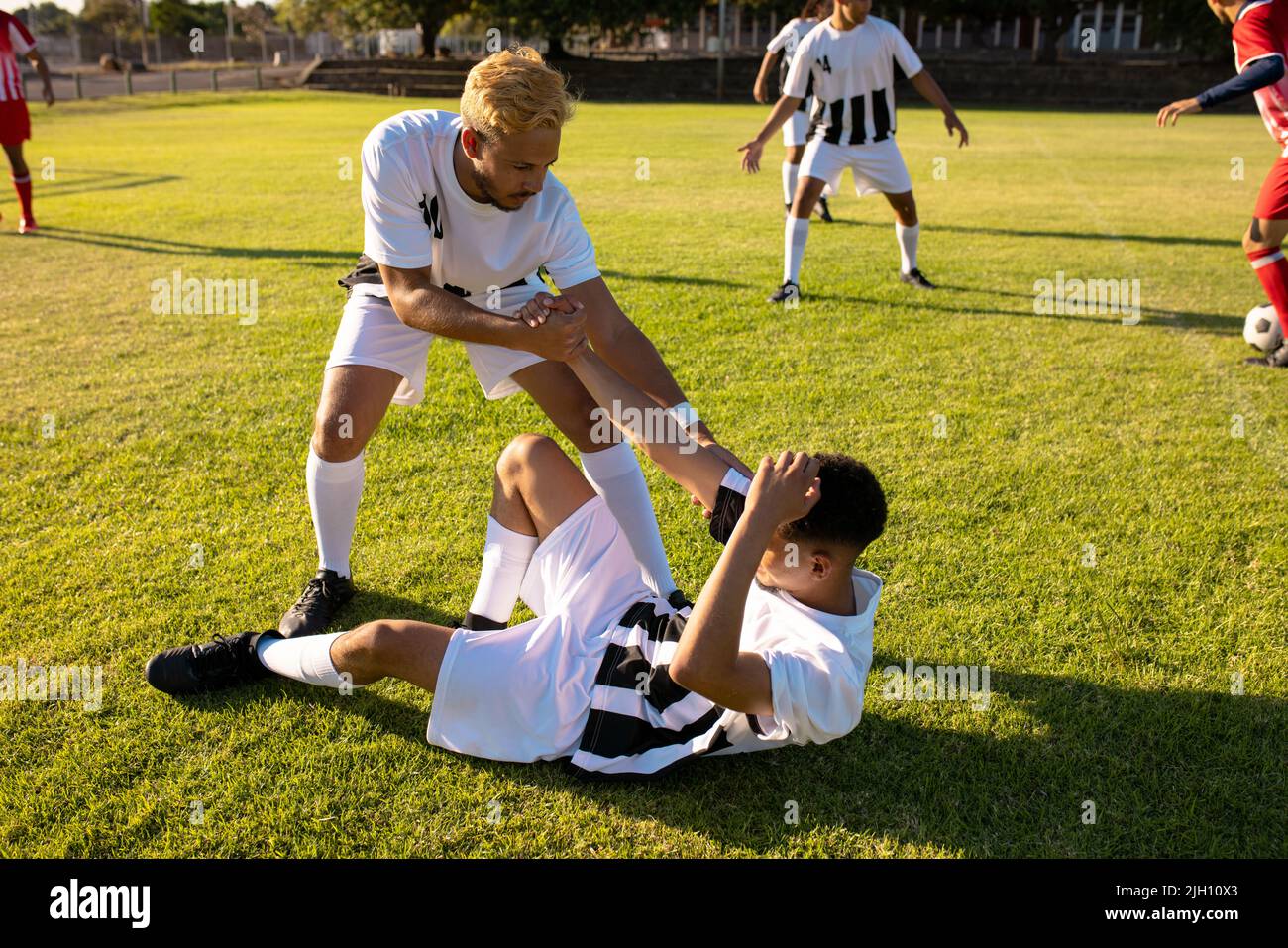 Teammate lying hi-res stock photography and images - Alamy