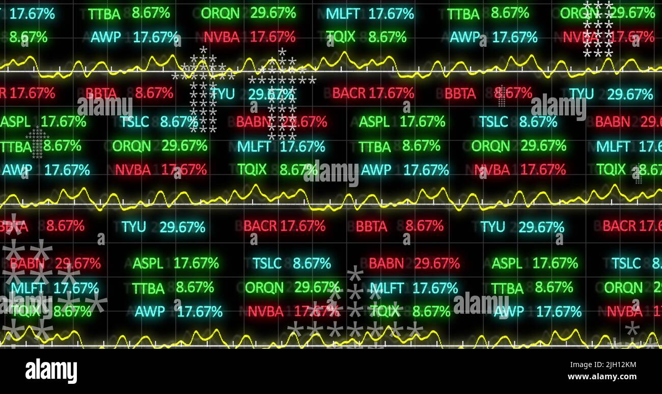 Image of arrows over financial data processing Stock Photo - Alamy