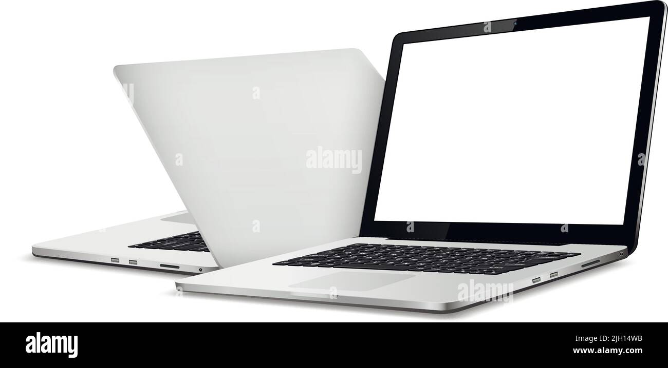 Laptop back view Stock Vector Images - Alamy