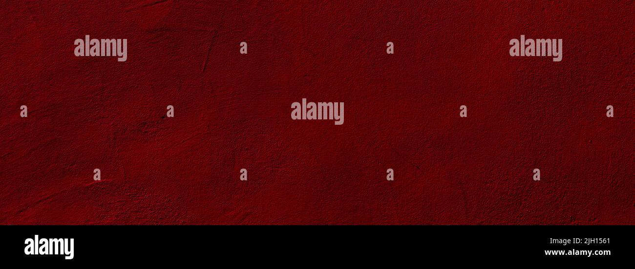 Crimson red colored wide panorama wall background with textures of ...