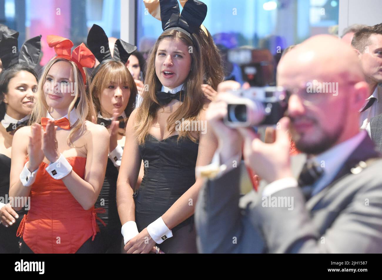 Munich, Germany. 13th July, 2022. Guests celebrate with Playmates at ...