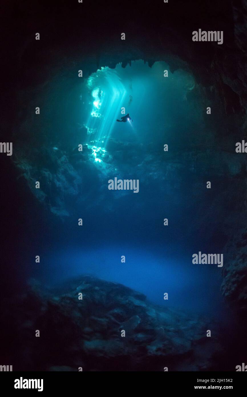 The river is caused by layers of fresh water and salt water. Yucatan ...