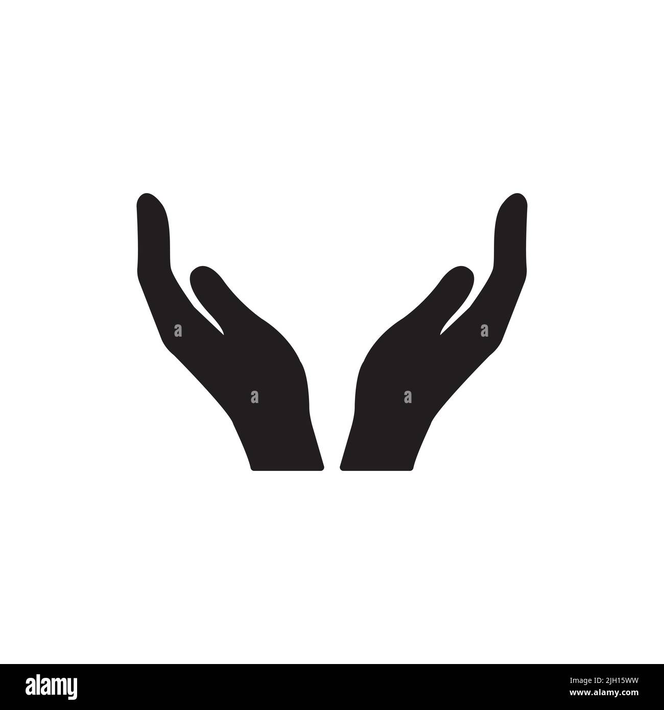 Supporting hands illustration. Flat style design Stock Vector Image & Art - Alamy