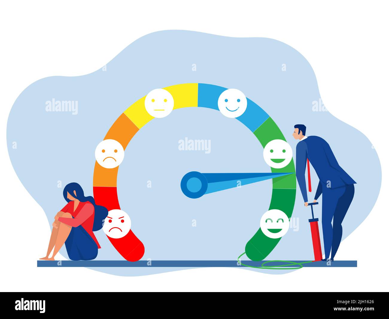 A template design with mood scale, emotion overload, occupational ...