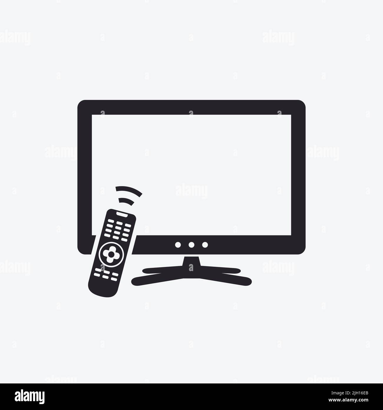 Smart TV with remote control icon Stock Vector Image & Art - Alamy