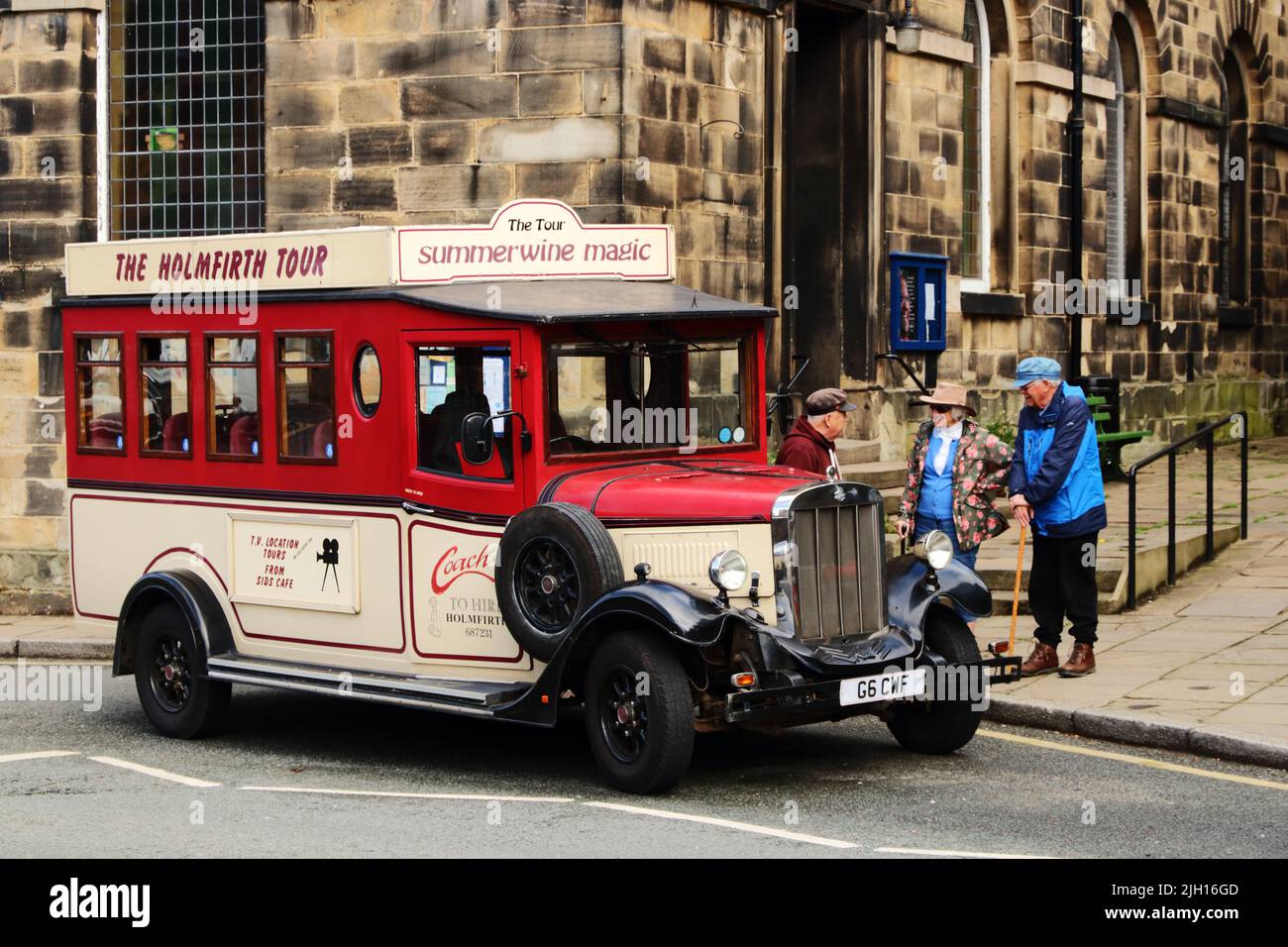 The Holmfirth Tour bus Stock Photo - Alamy