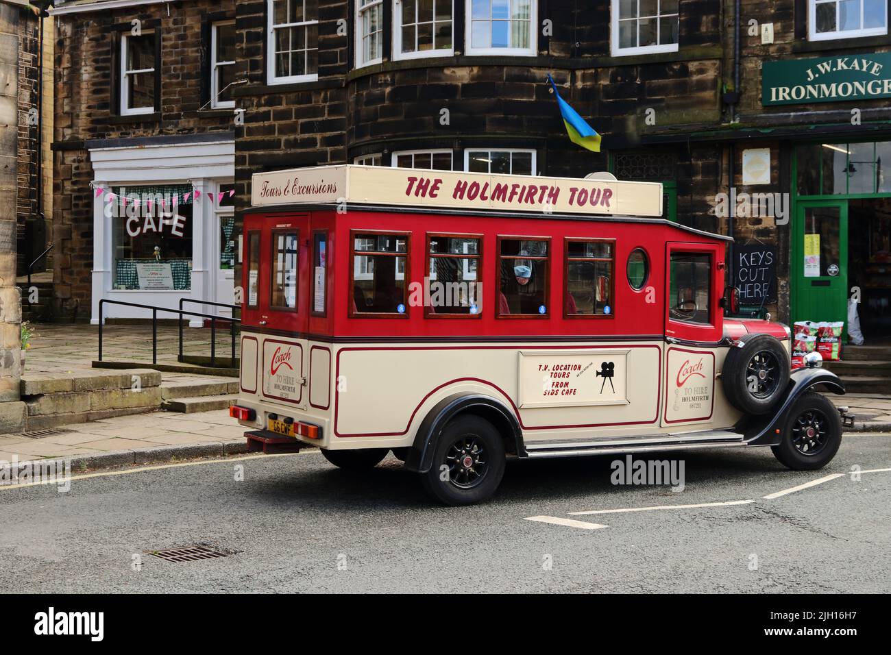 The Holmfirth Tour bus Stock Photo - Alamy