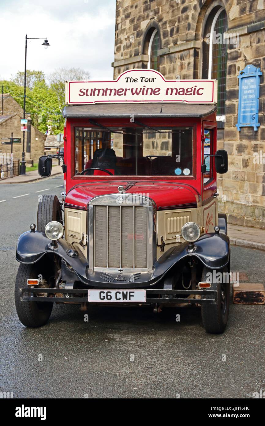 The Holmfirth Tour bus Stock Photo - Alamy