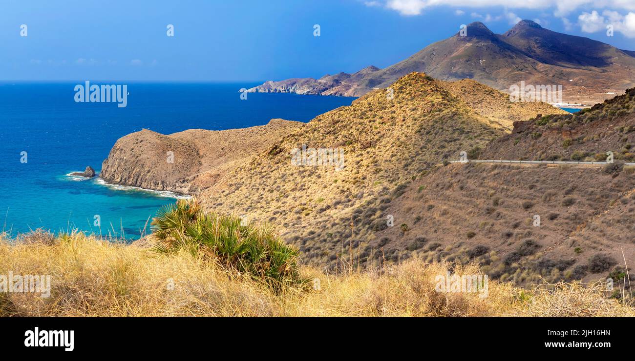 Rocky Coastline and Cliffs, Amatista Viewpoint, Cabo de Gata-Níjar ...