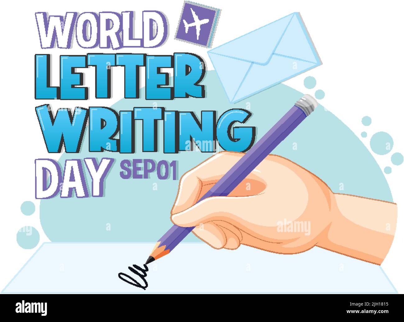 World Letter Writing Day Poster Design illustration Stock Vector Image ...