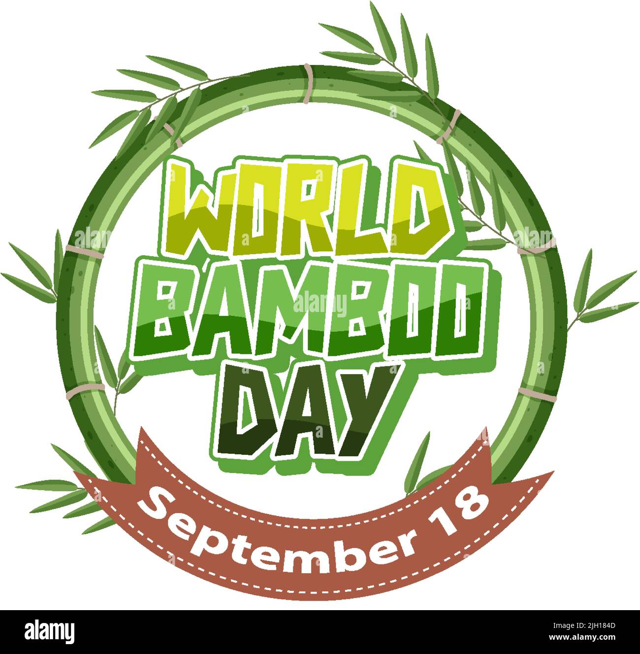 World bamboo day logo banner illustration Stock Vector Image & Art - Alamy