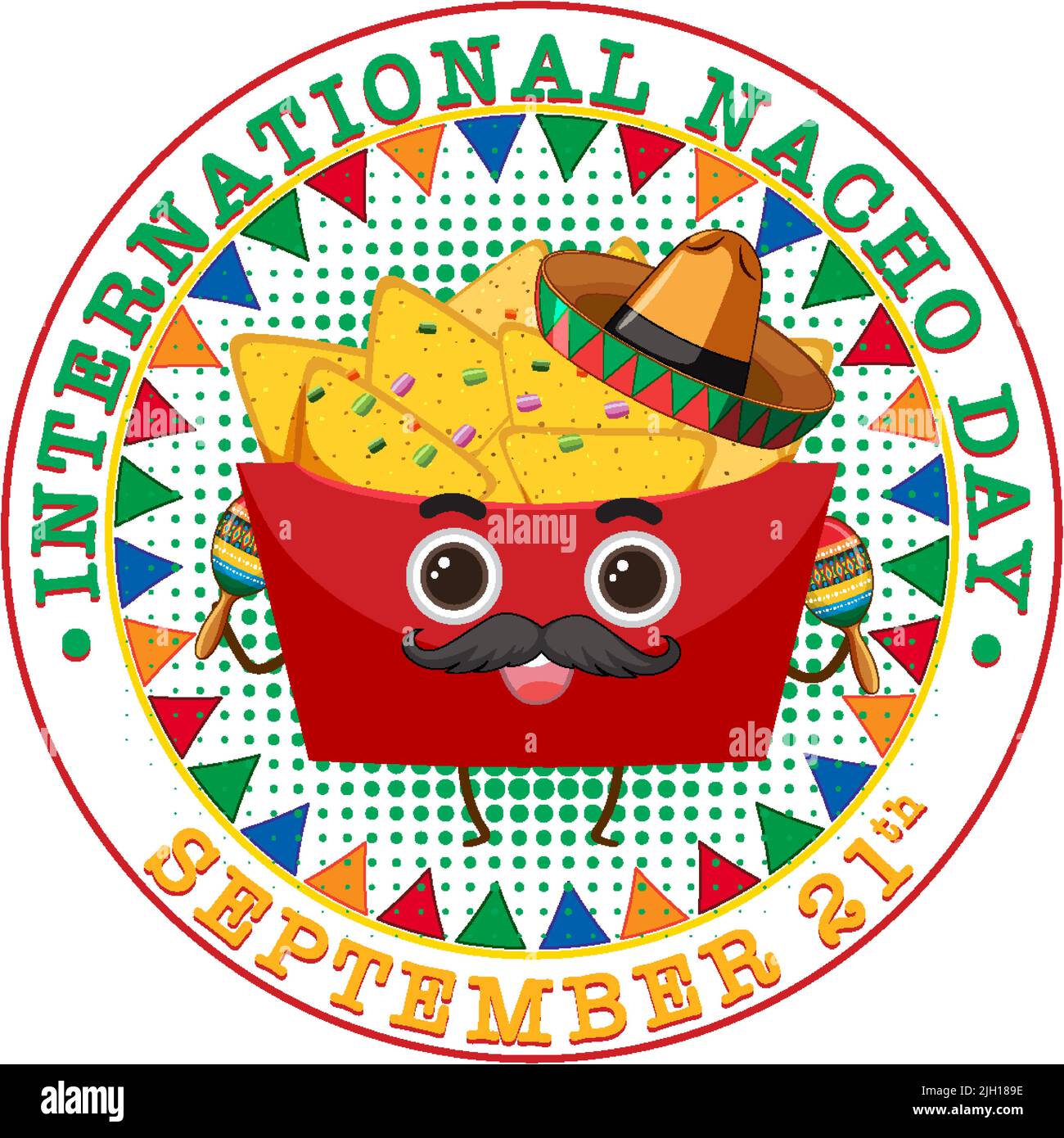 International Nacho Day Poster Design illustration Stock Vector Image ...