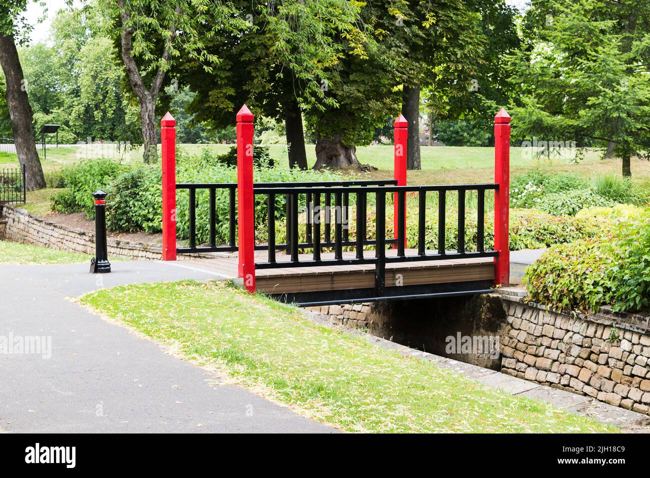 Pretty little foot bridge in The Walks, Kings Lynn, taken 12th July ...