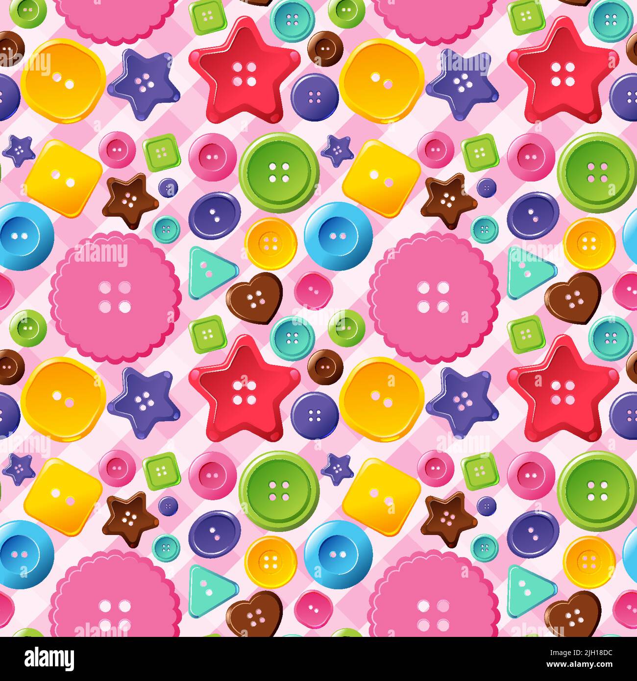 Colourful buttons seamless pattern illustration Stock Vector Image ...