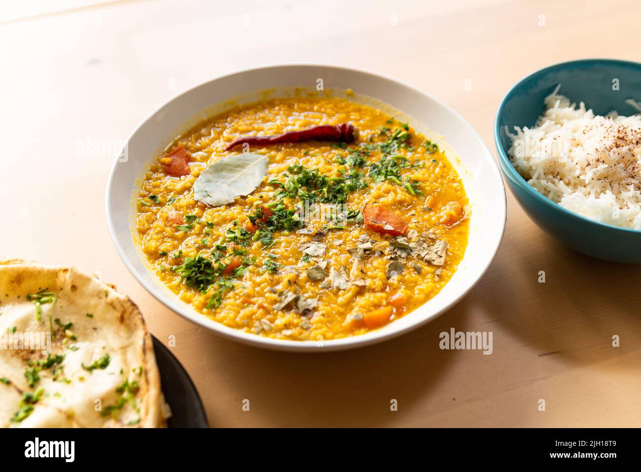 Traditional indian dal homemade. Traditional Indian soup lentils ...