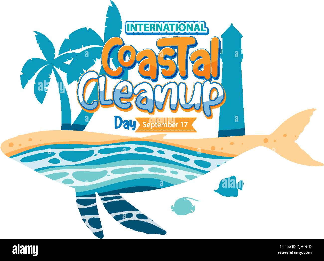 International Coastal Cleanup Day Poster illustration Stock Vector ...
