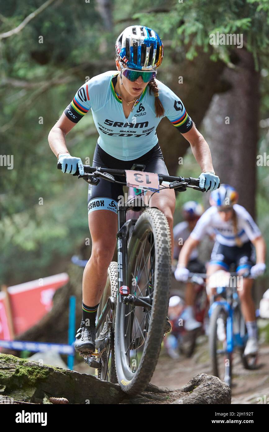 Lenzerheide, Schweiz. 10. Juli 2022. Kate COURTNEY (SCOTT-SRAM MTB ...