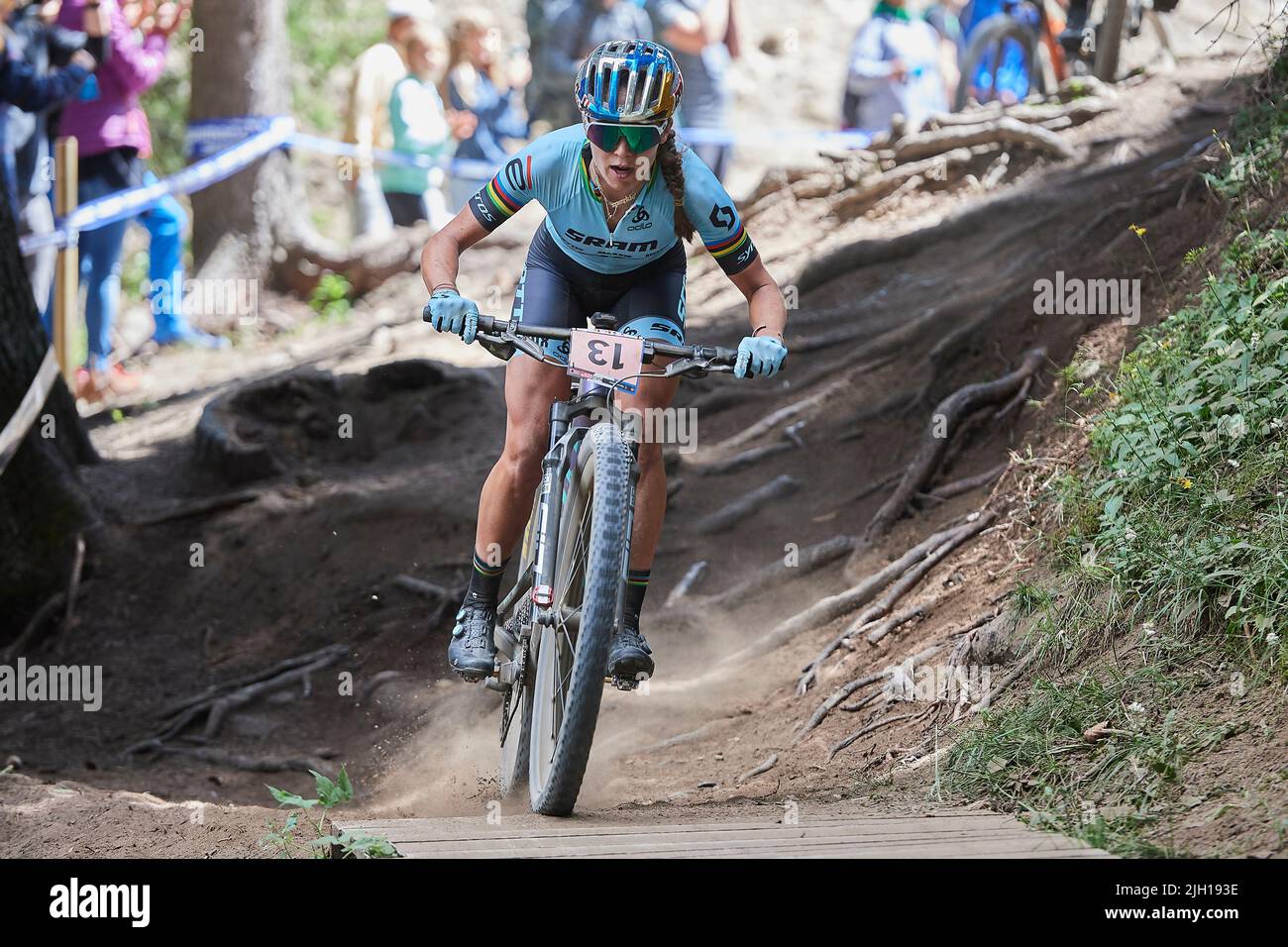 Lenzerheide, Schweiz. 10. Juli 2022. Kate COURTNEY (SCOTT-SRAM MTB ...