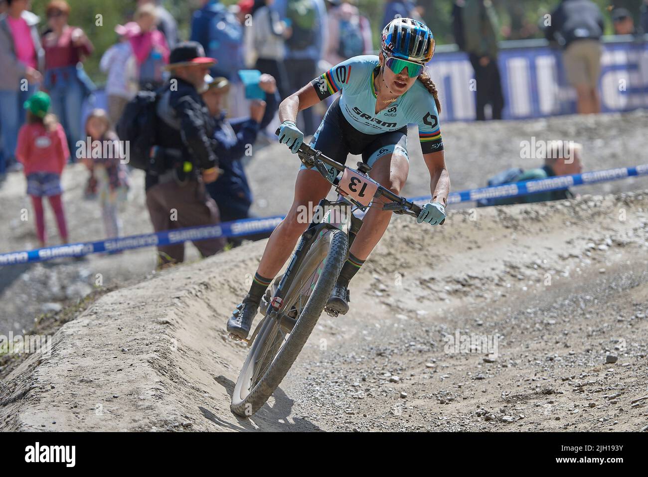 Lenzerheide, Schweiz. 10. Juli 2022. Kate COURTNEY (SCOTT-SRAM MTB ...