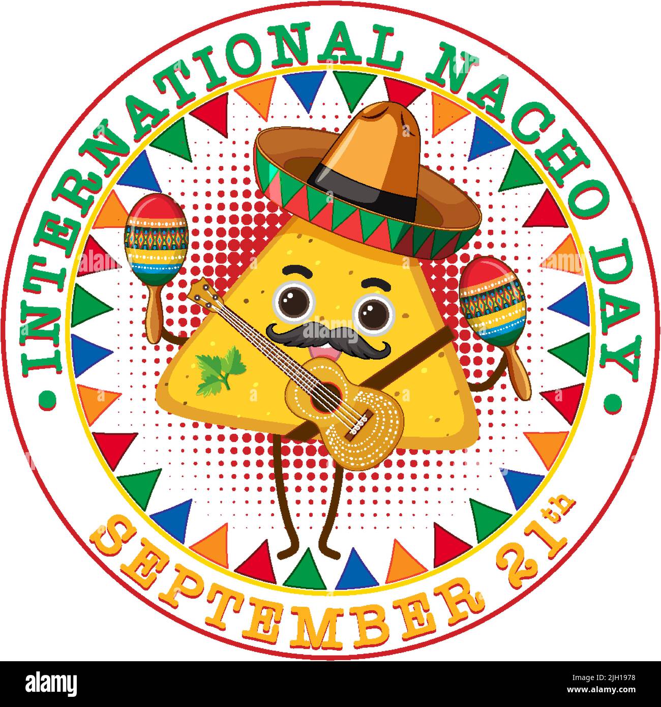 International Nacho Day Poster Design illustration Stock Vector Image ...