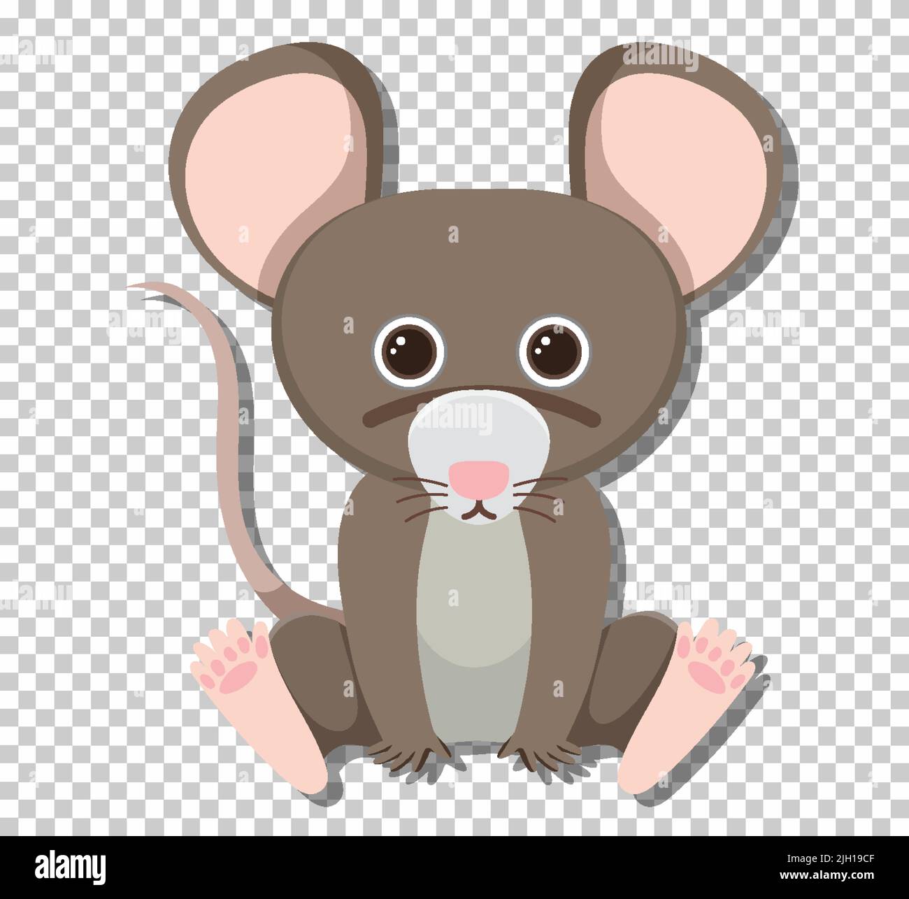 Cute mouse in flat cartoon style illustration Stock Vector Image & Art ...