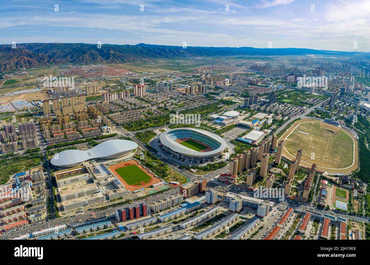 HOHHOT, CHINA - JULY 14, 2022 - Aerial photo taken on July 14, 2022 ...