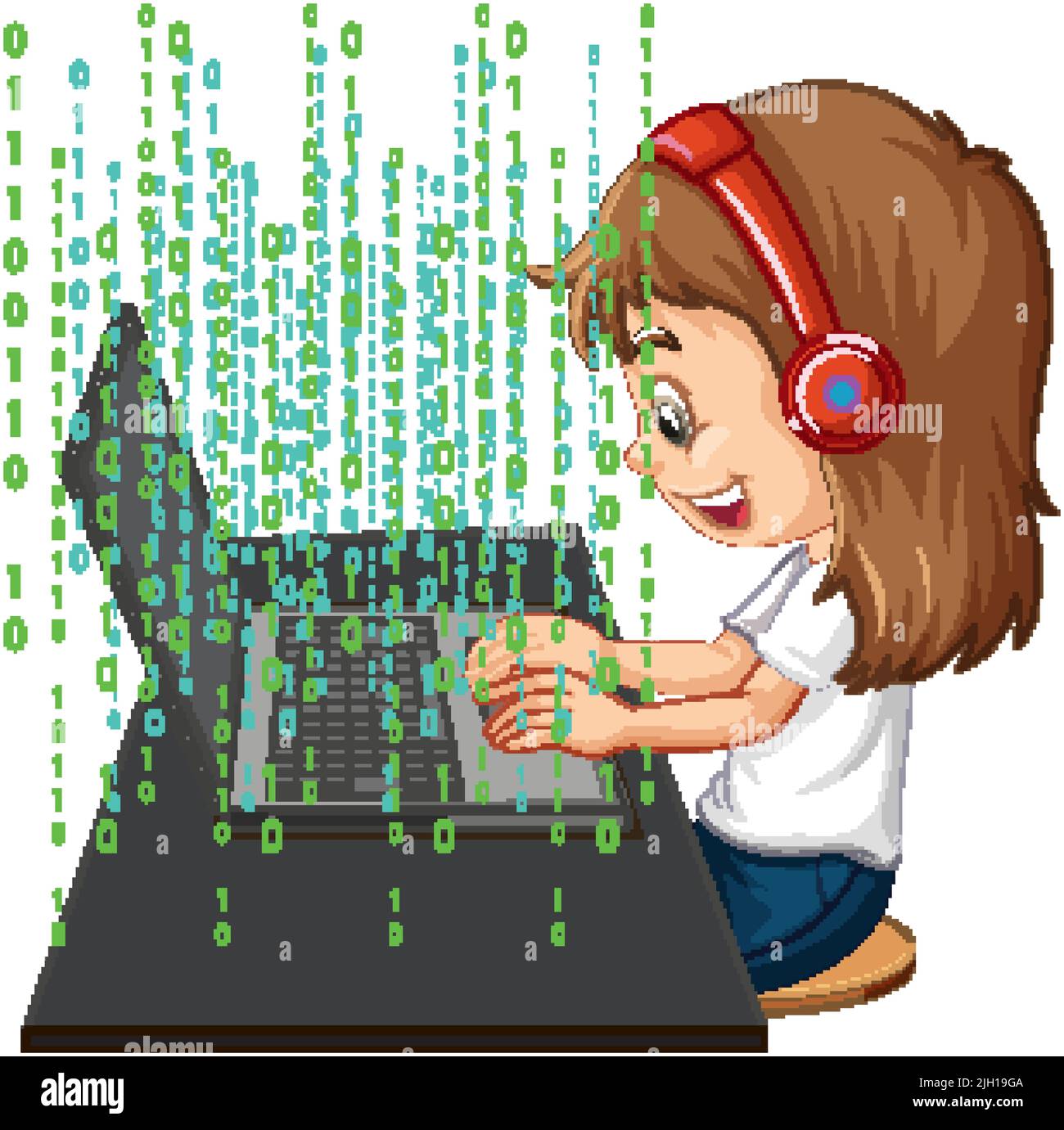 Computer code kids Stock Vector Images - Alamy