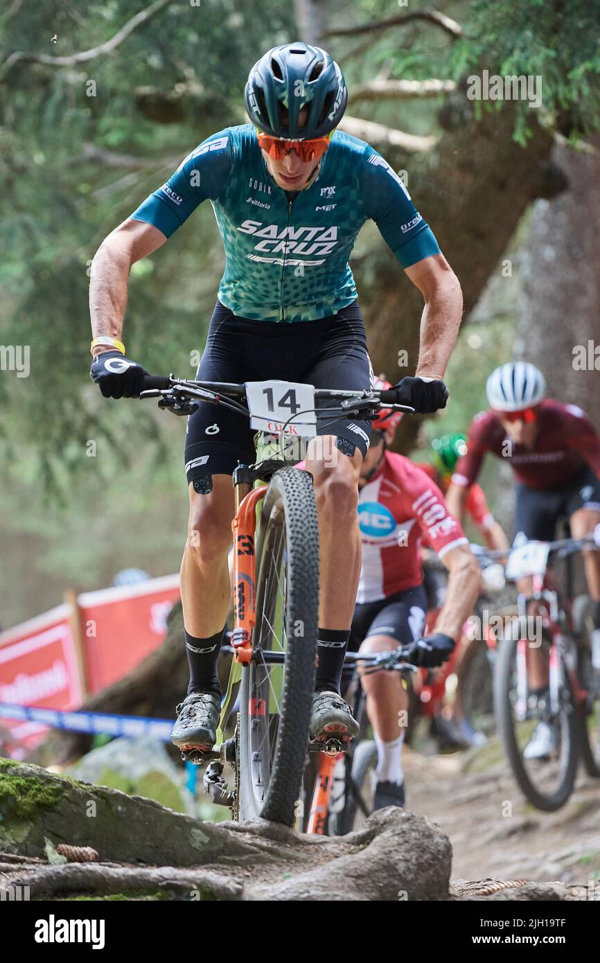 Lenzerheide, Schweiz. 10. Juli 2022. Luca BRAIDOT (SANTA CRUZ FSA MTB ...