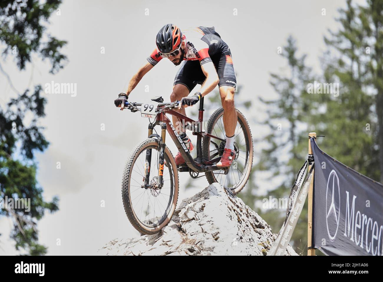 Lenzerheide, Schweiz. 10. Juli 2022. Julien TRARIEUX während des Cross ...