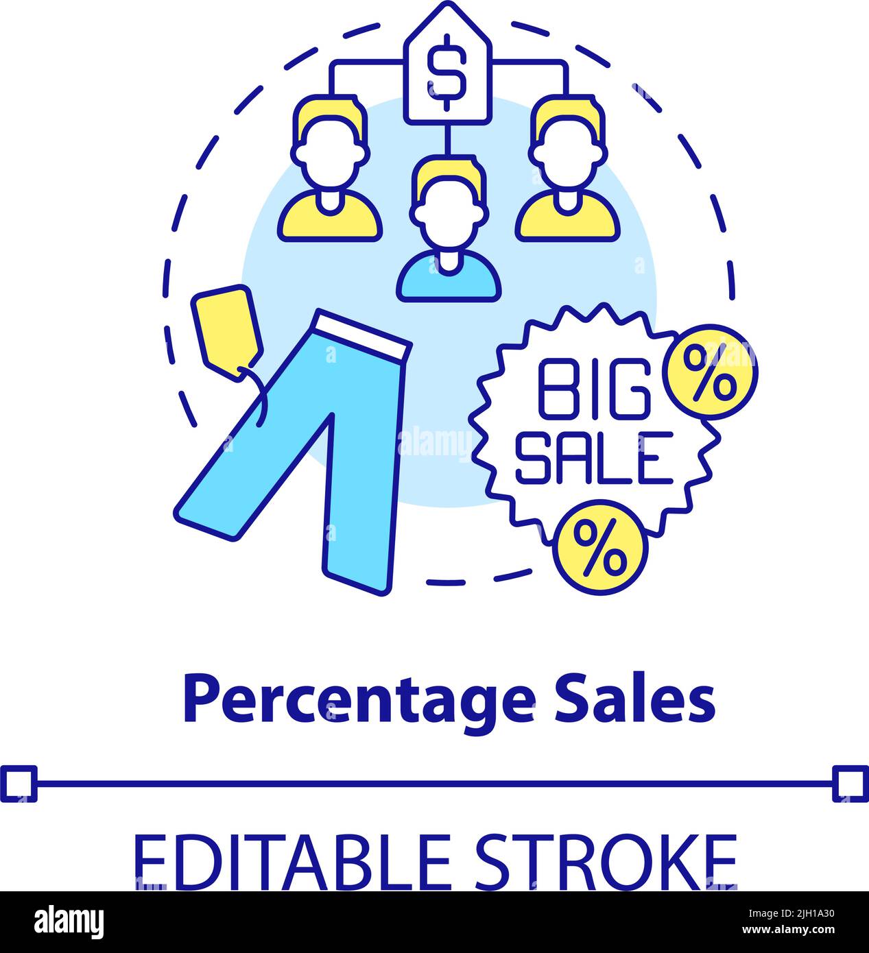 Percentage sales concept icon Stock Vector Image & Art - Alamy