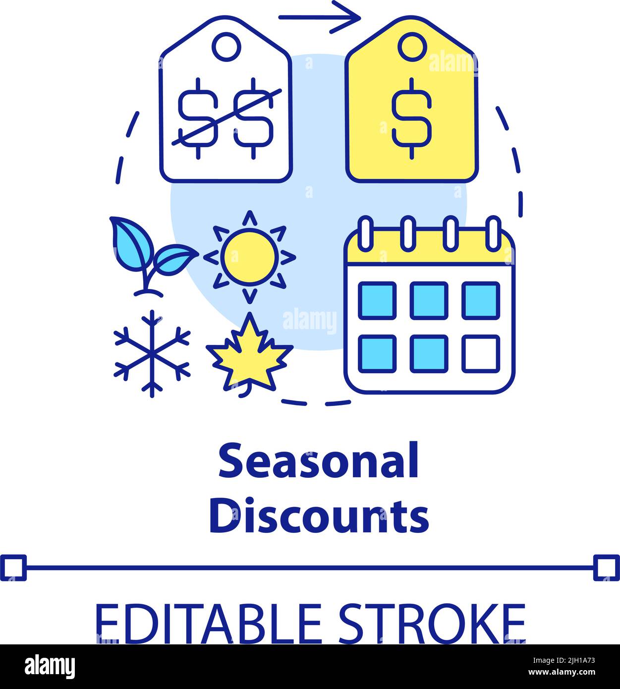 Seasonal discount concept icon Stock Vector Image & Art - Alamy