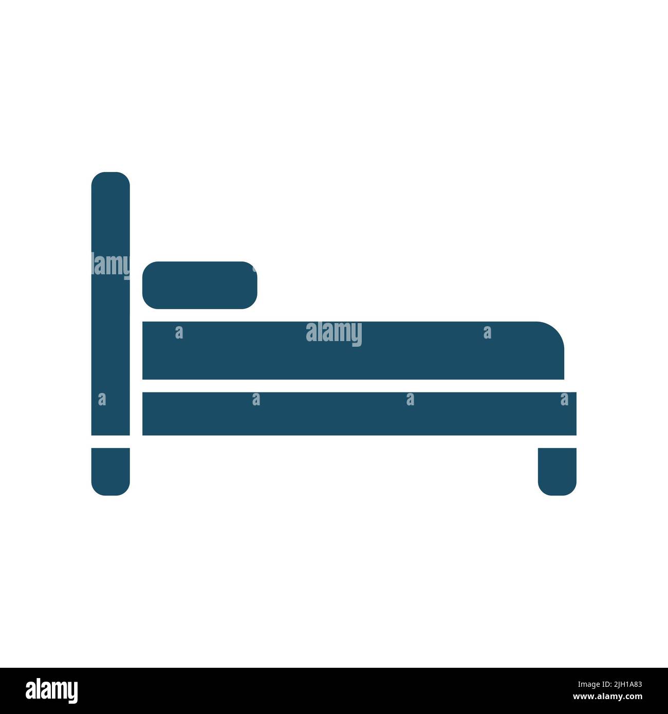 High quality dark blue flat bed icon. Pictogram, icon set, illustration ...