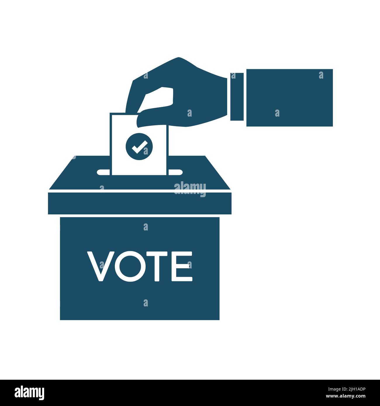 High quality dark blue flat voting for presidential election icon ...