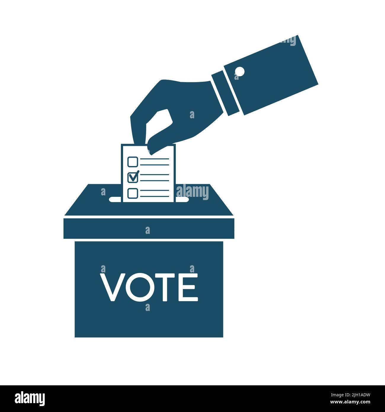 High quality dark blue flat voting for presidential election icon ...